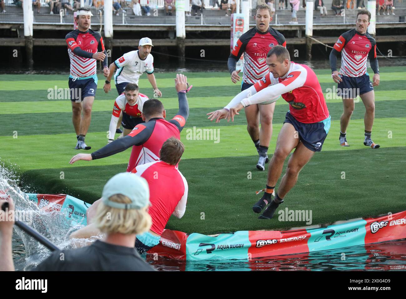 Sydney, Australia. 12th April 2024. The BSc Aqua Rugby Festival on a ...