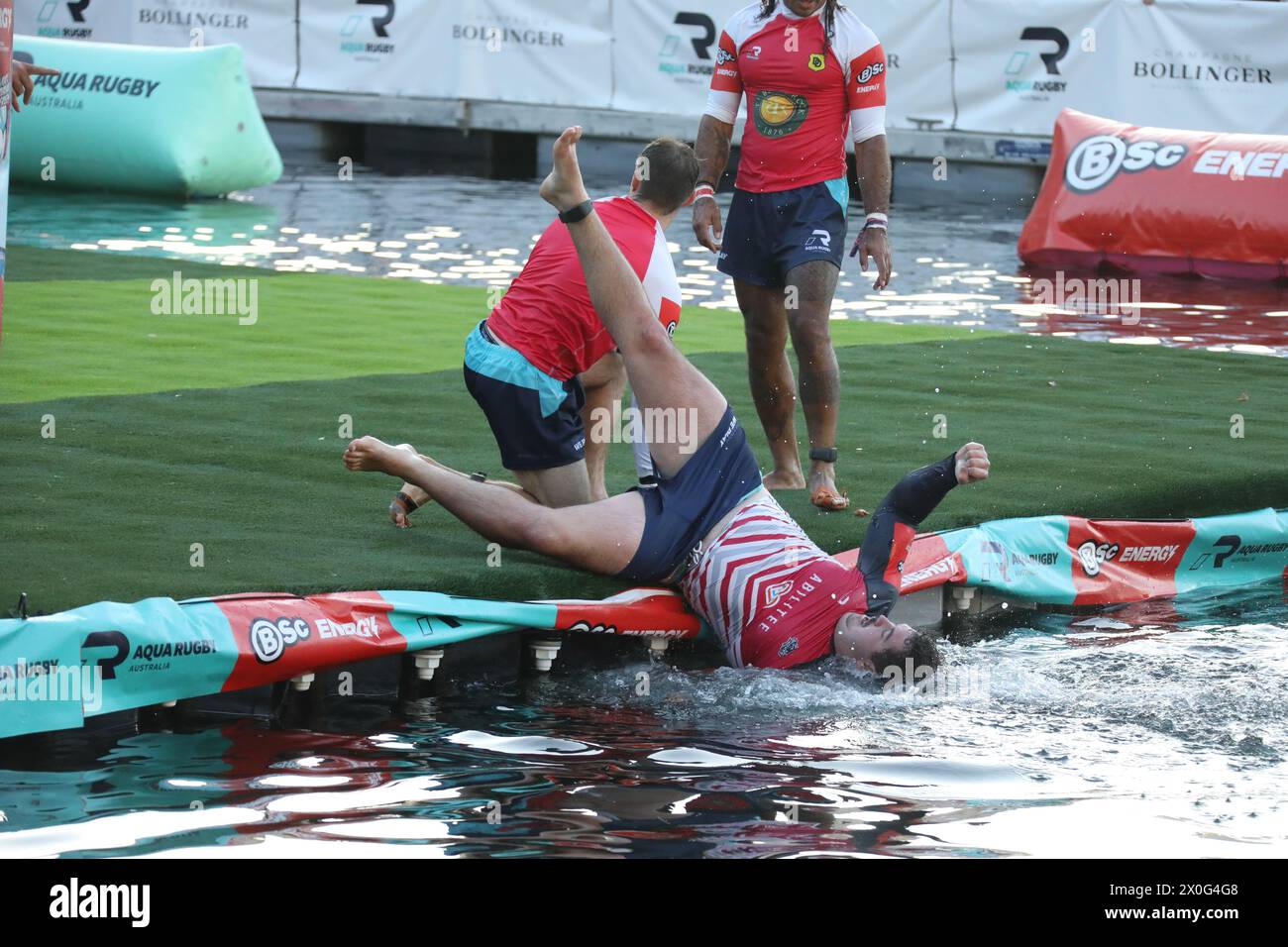 Sydney, Australia. 12th April 2024. The BSc Aqua Rugby Festival on a ...