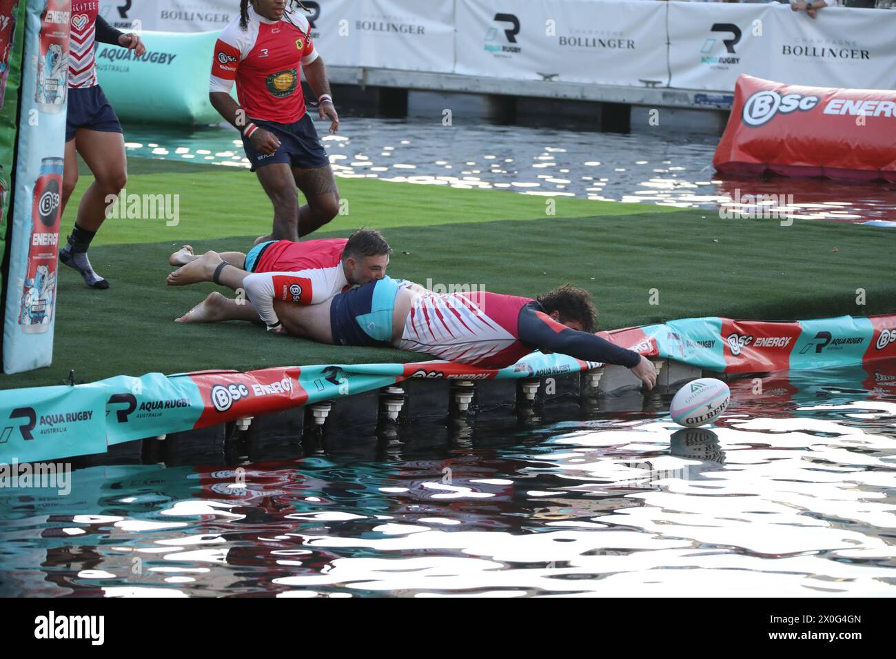 Sydney, Australia. 12th April 2024. The BSc Aqua Rugby Festival on a ...