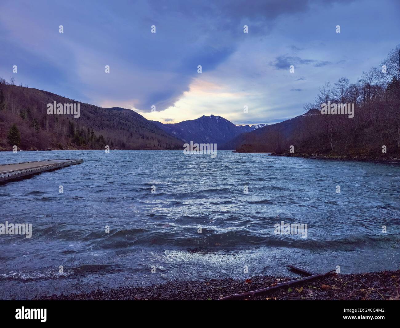 Coldwater Lake, Washington State in December Stock Photo - Alamy