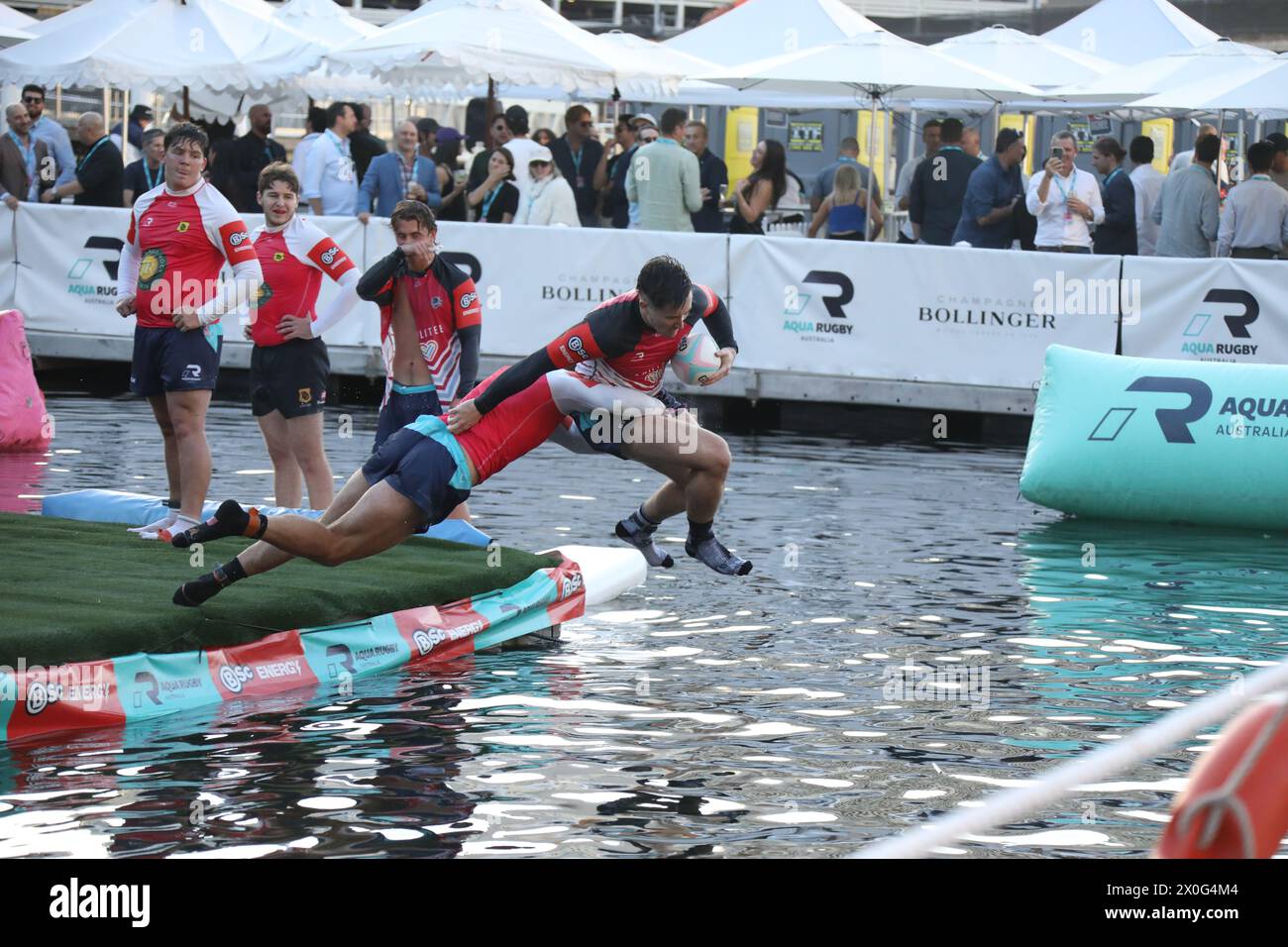 Sydney, Australia. 12th April 2024. The BSc Aqua Rugby Festival on a ...