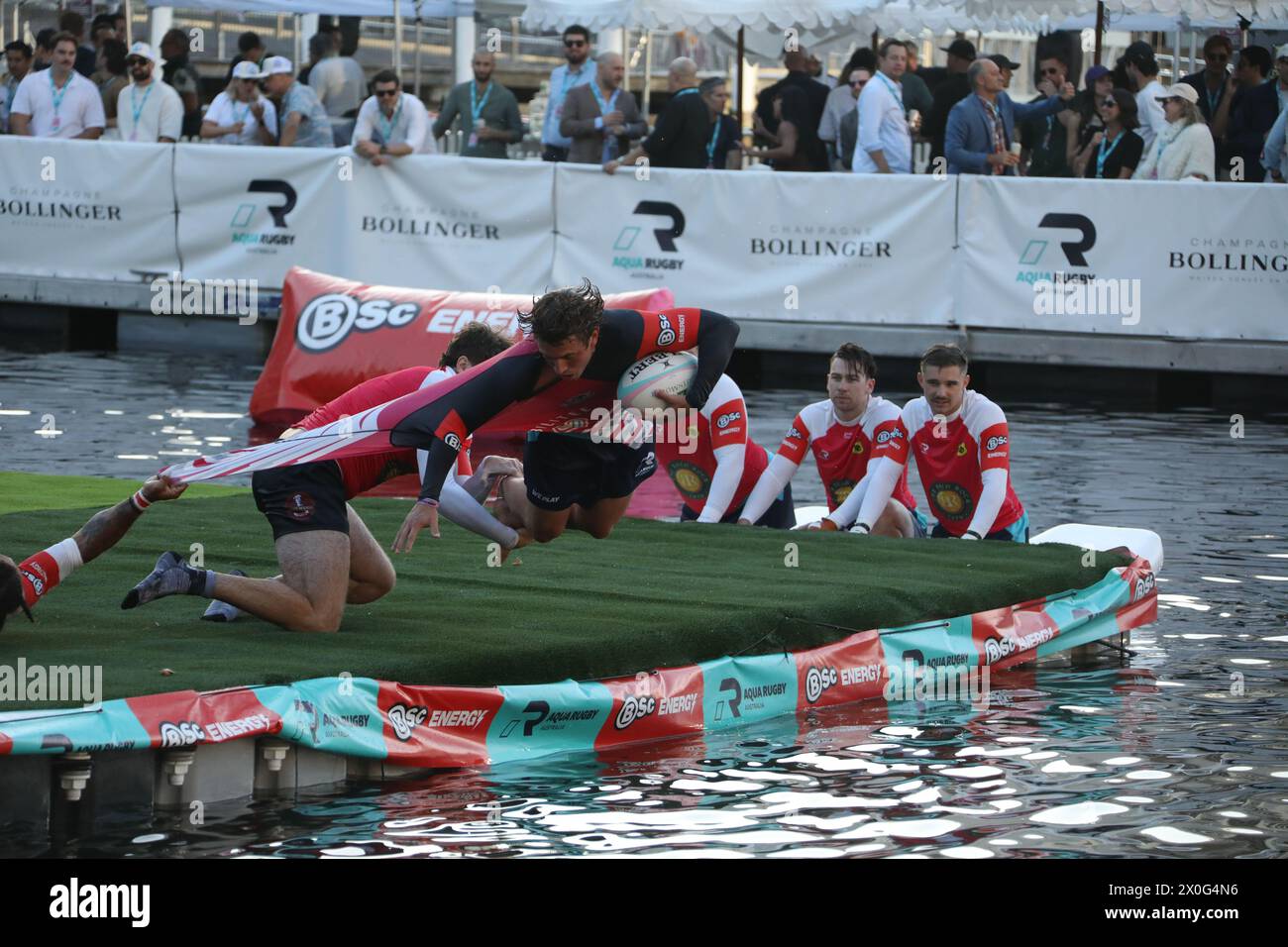 Sydney, Australia. 12th April 2024. The BSc Aqua Rugby Festival on a ...