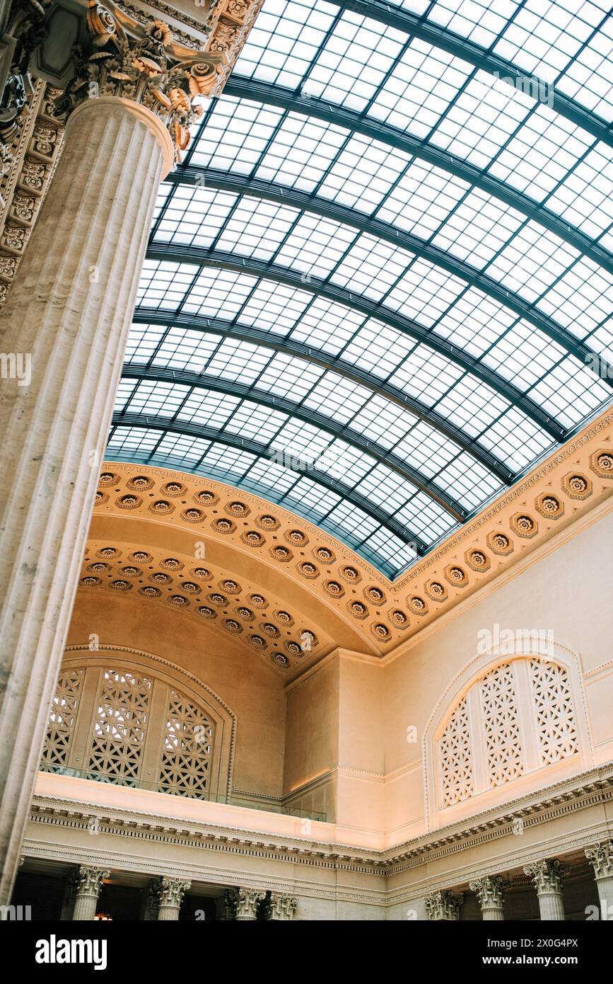 Ethereal Glass Canopy: The Celestial Ceiling of a Chicago Building ...