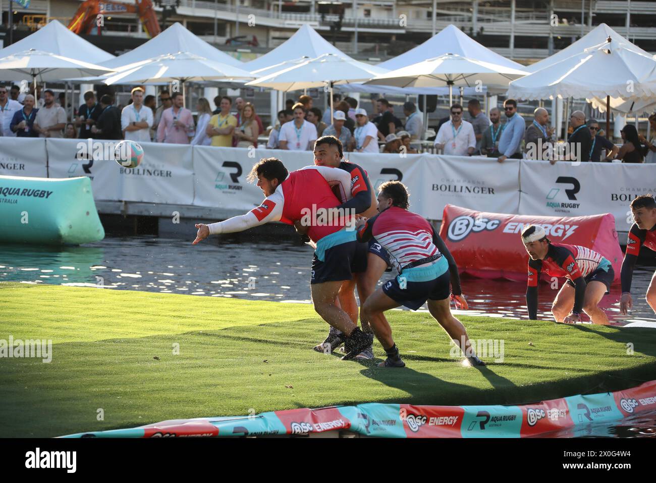 Sydney, Australia. 12th April 2024. The BSc Aqua Rugby Festival on a ...