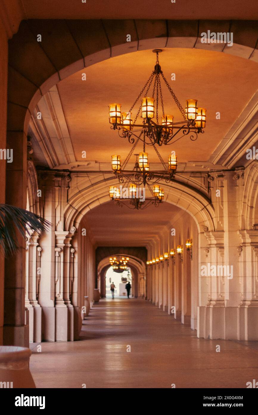 Long light hallway brown hi-res stock photography and images - Alamy