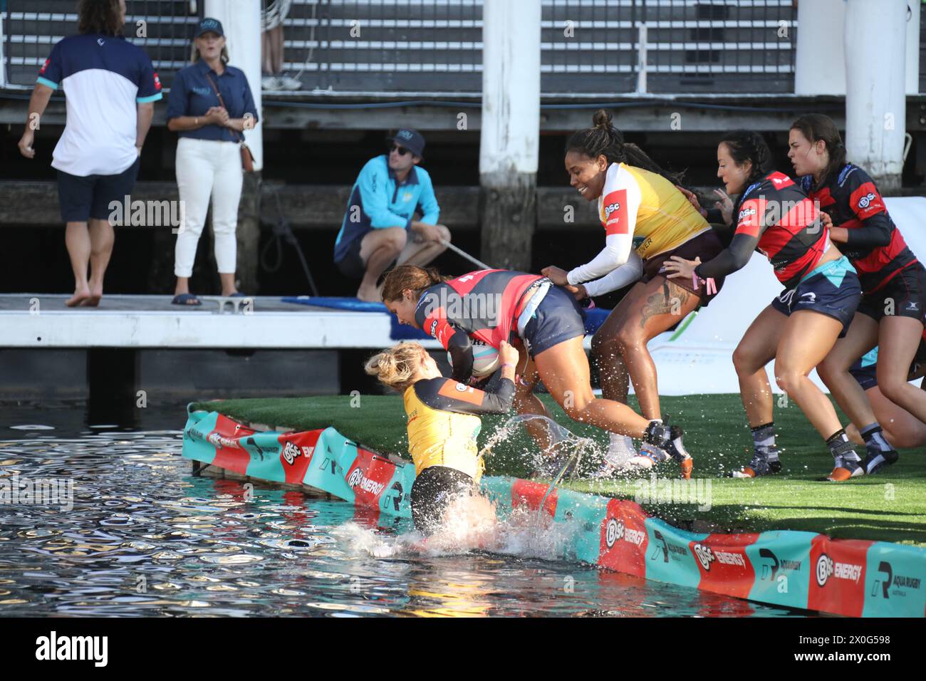 Sydney, Australia. 12th April 2024. The BSc Aqua Rugby Festival on a ...