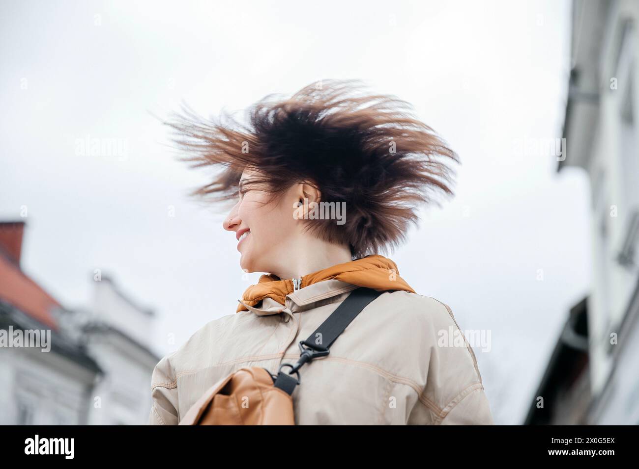 Windswept hair hi-res stock photography and images - Alamy