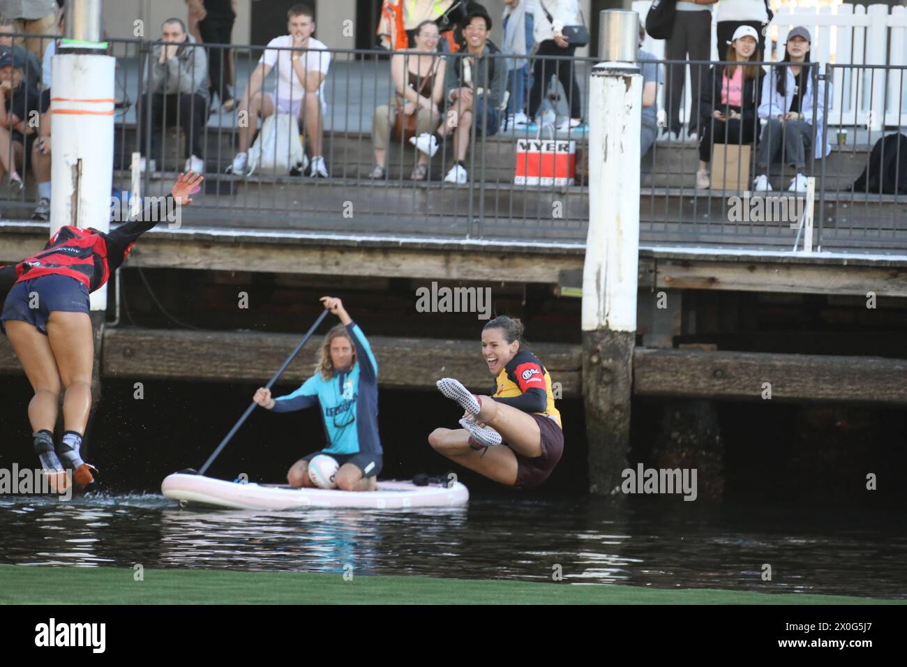 Sydney, Australia. 12th April 2024. The BSc Aqua Rugby Festival on a ...