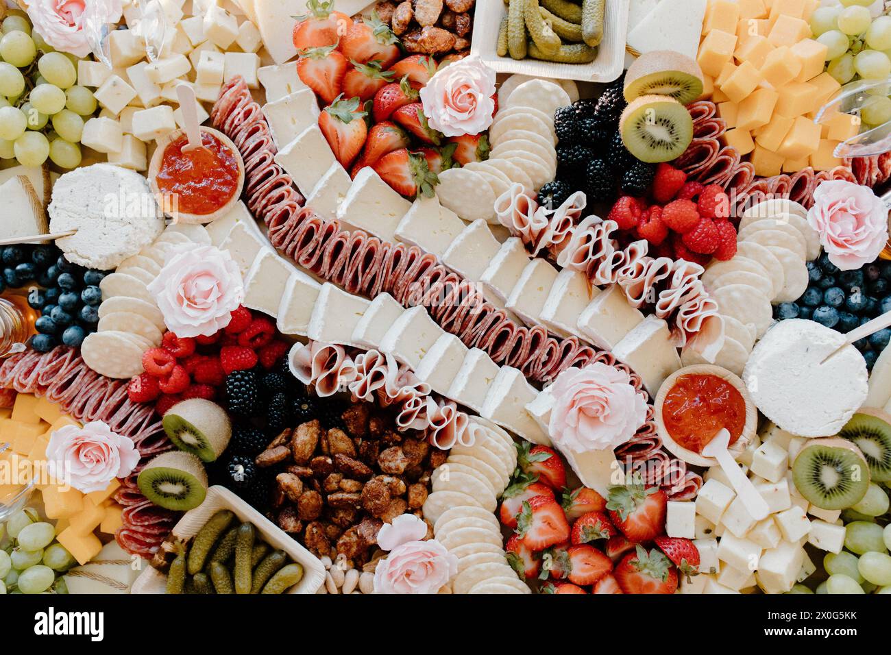 Charcuterie board display during event Stock Photo - Alamy