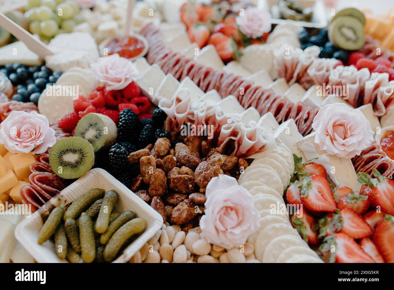 Charcuterie board display during event Stock Photo - Alamy