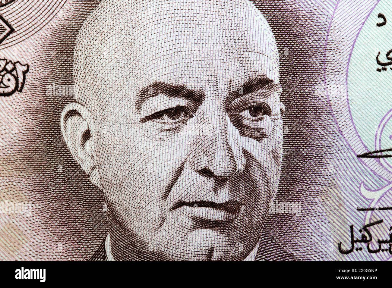 Muhammad Daud a closeup portrait from Afghani money - Afghan Stock ...