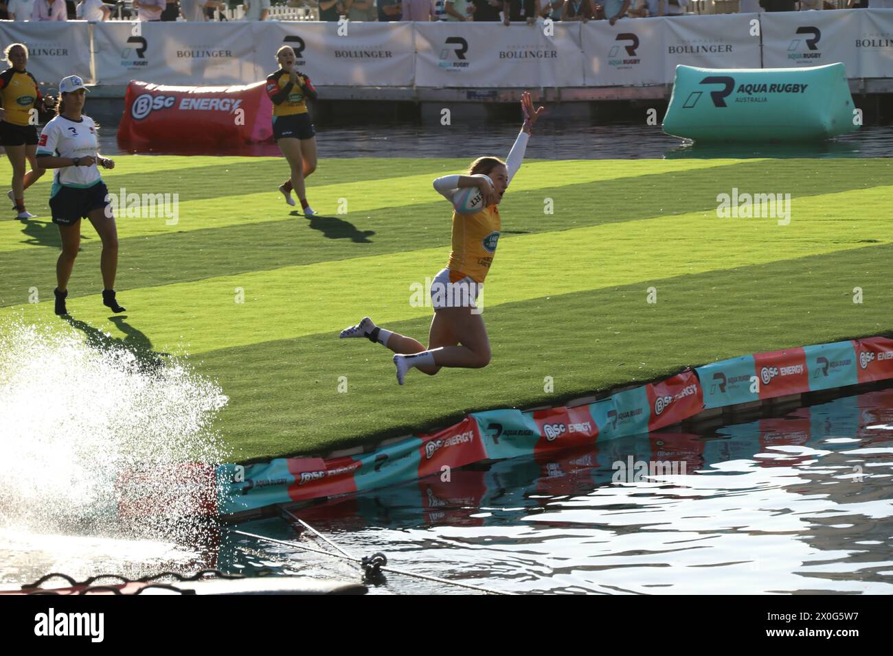 Sydney, Australia. 12th April 2024. The BSc Aqua Rugby Festival on a ...