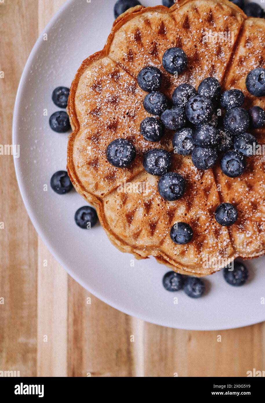 Homemade healthy waffles with Love Stock Photo - Alamy