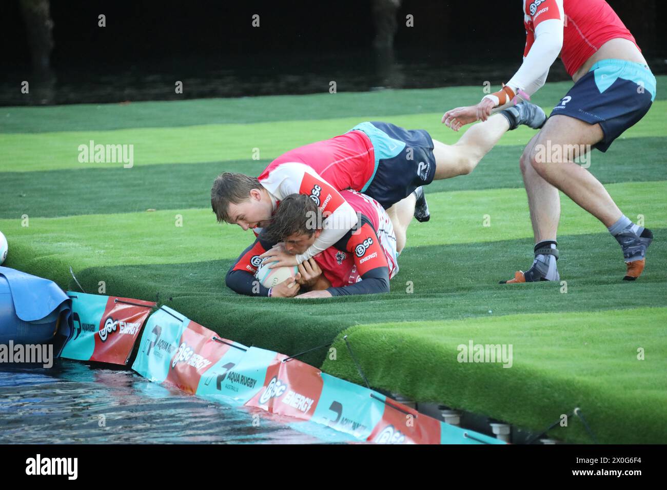 Sydney, Australia. 12th April 2024. The BSc Aqua Rugby Festival on a ...