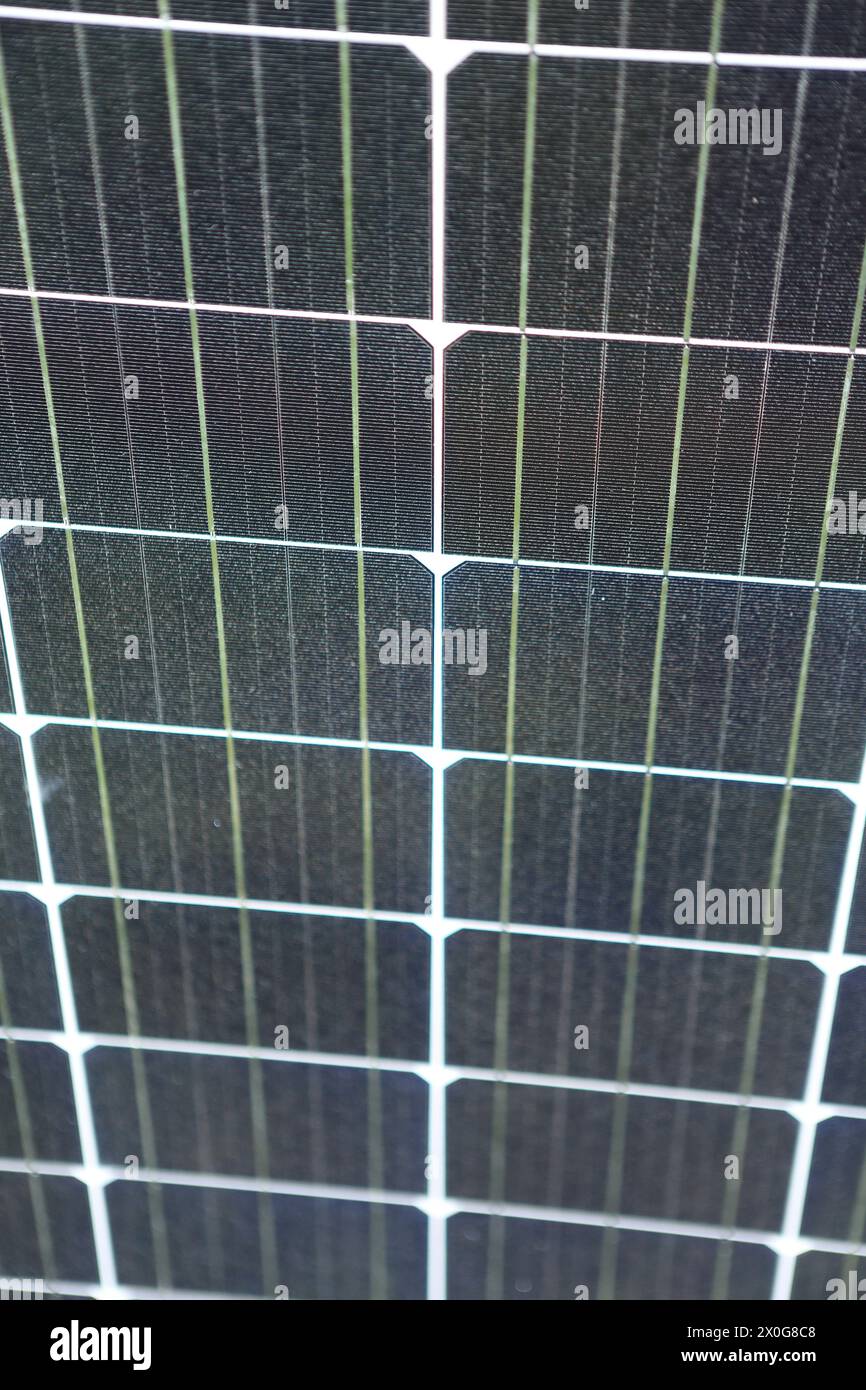 Close up of solar panel with solar cells Stock Photo - Alamy