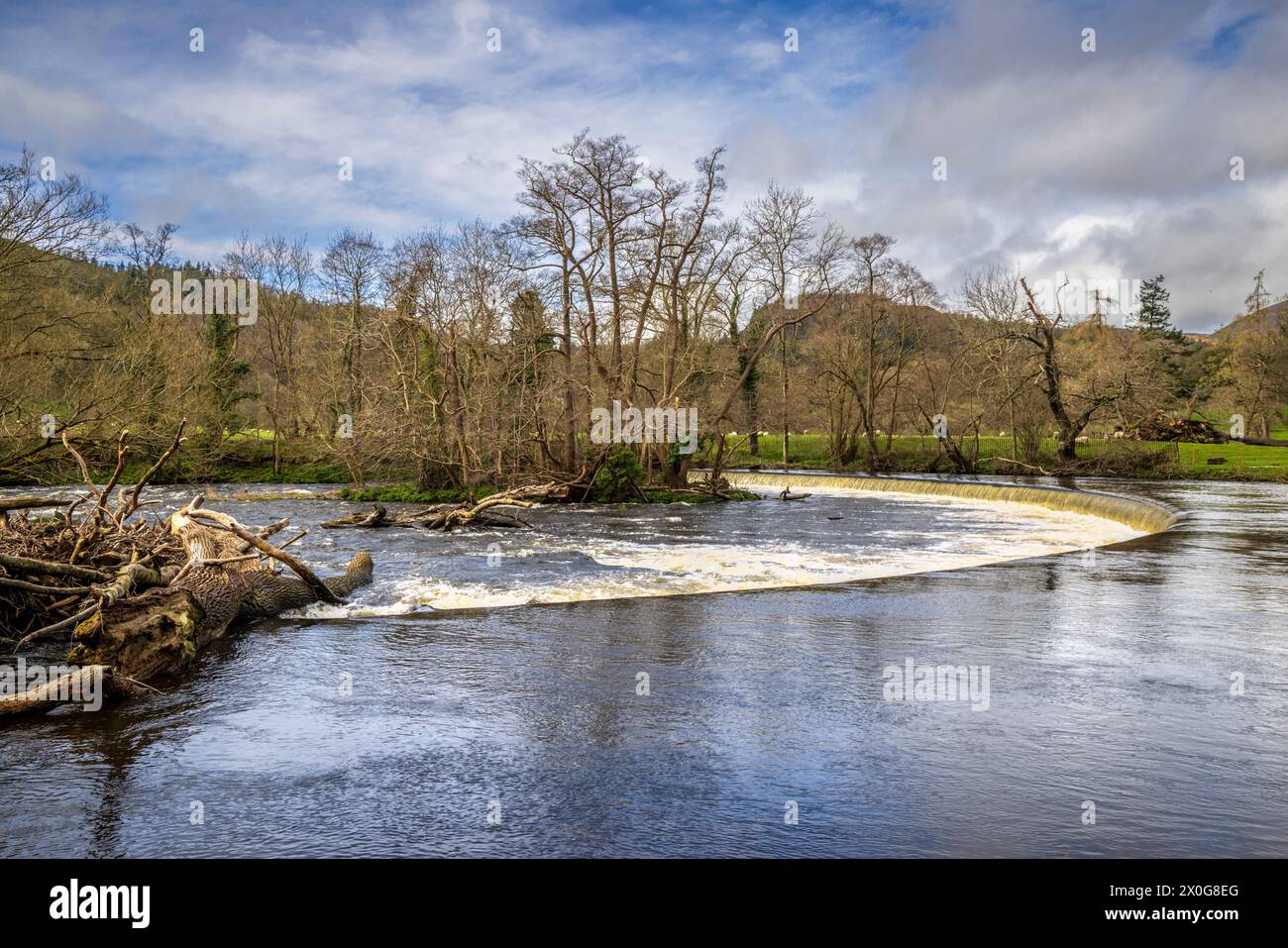 The Horseshoe Falls on the River Dee at Llangollen, Denbighshire, North ...