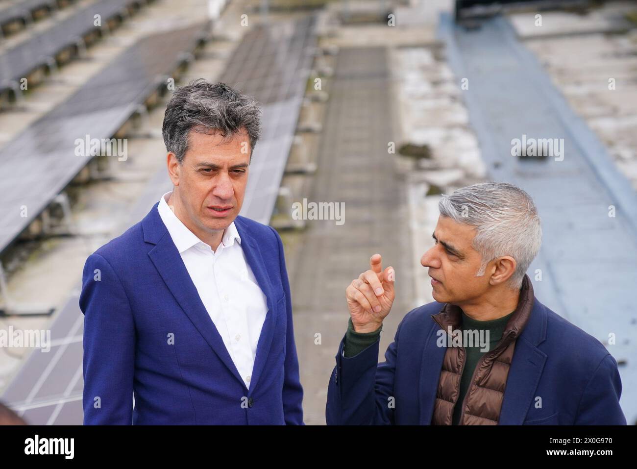Mayor of London Sadiq Khan (right) and shadow energy secretary Ed ...