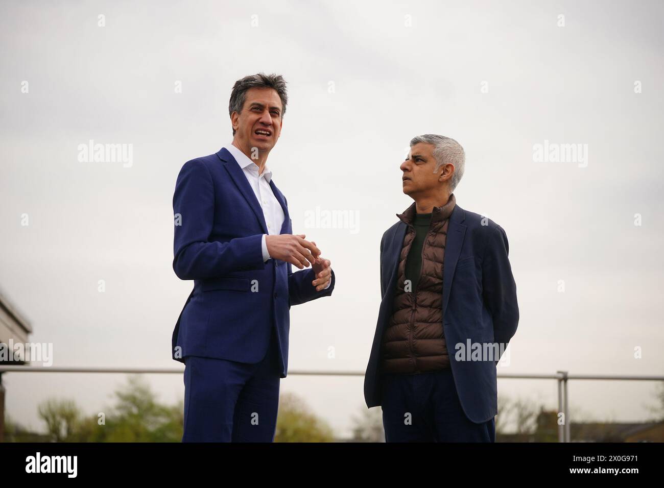 Mayor of London Sadiq Khan (right) and shadow energy secretary Ed ...