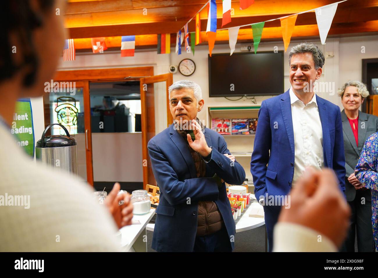 Mayor of London Sadiq Khan (left) and shadow energy secretary Ed ...
