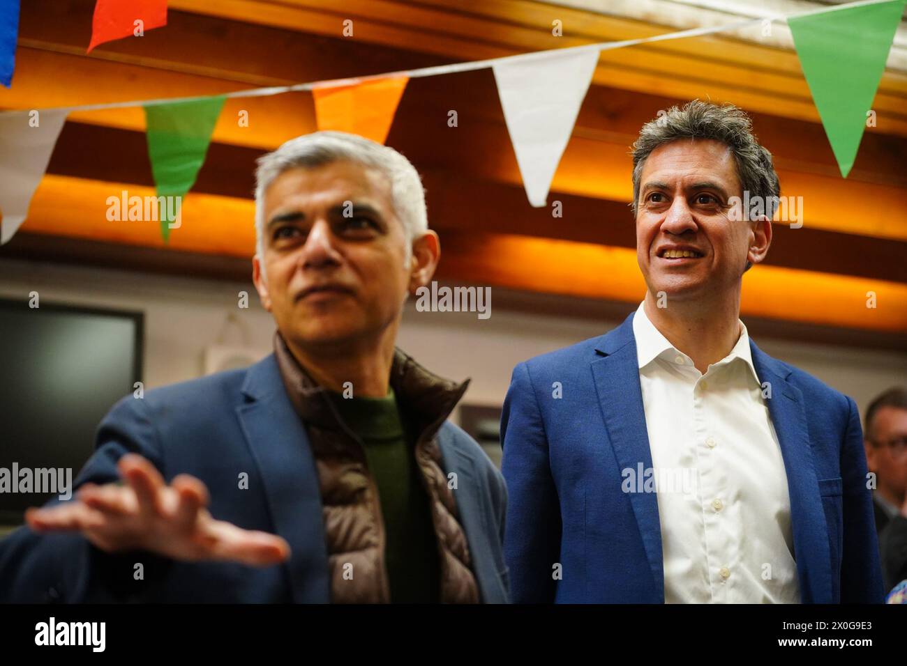 Mayor of London Sadiq Khan (left) and shadow energy secretary Ed ...