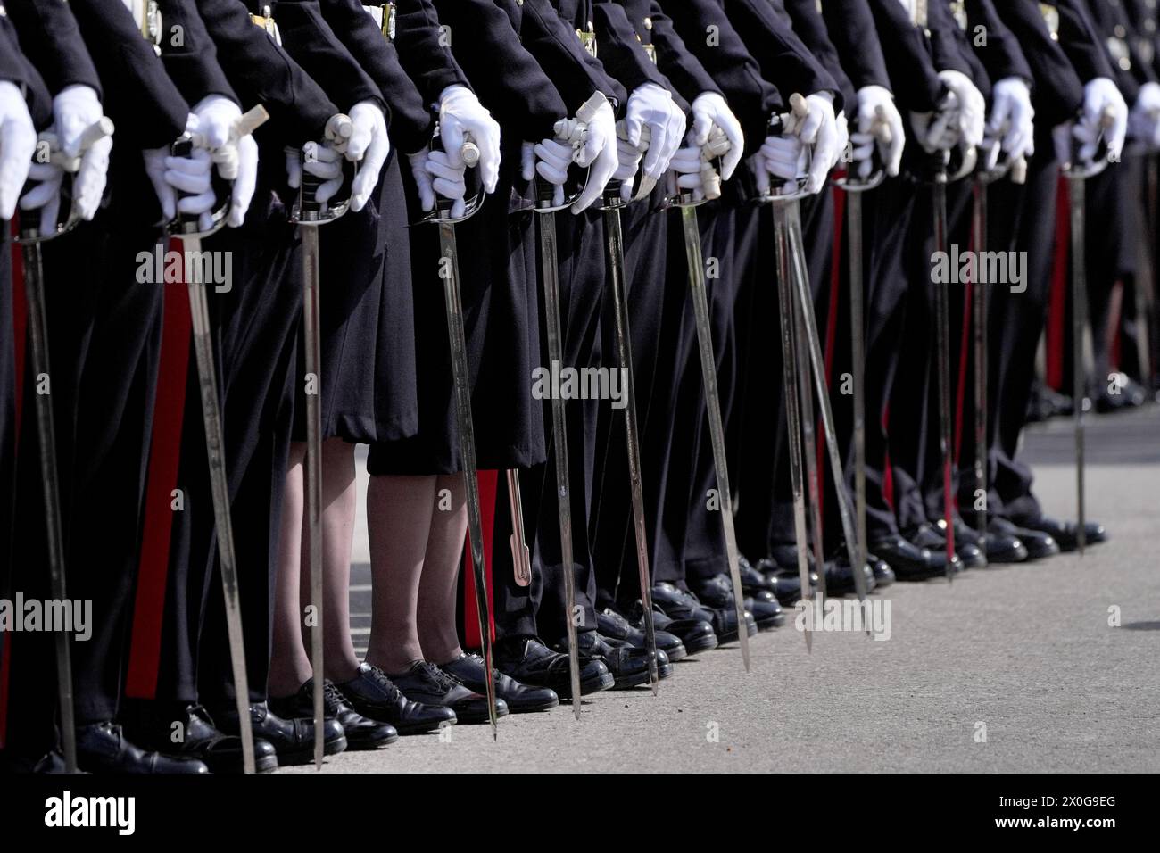 Officer Cadets commissioning as Army Officers standy easy in the new ...