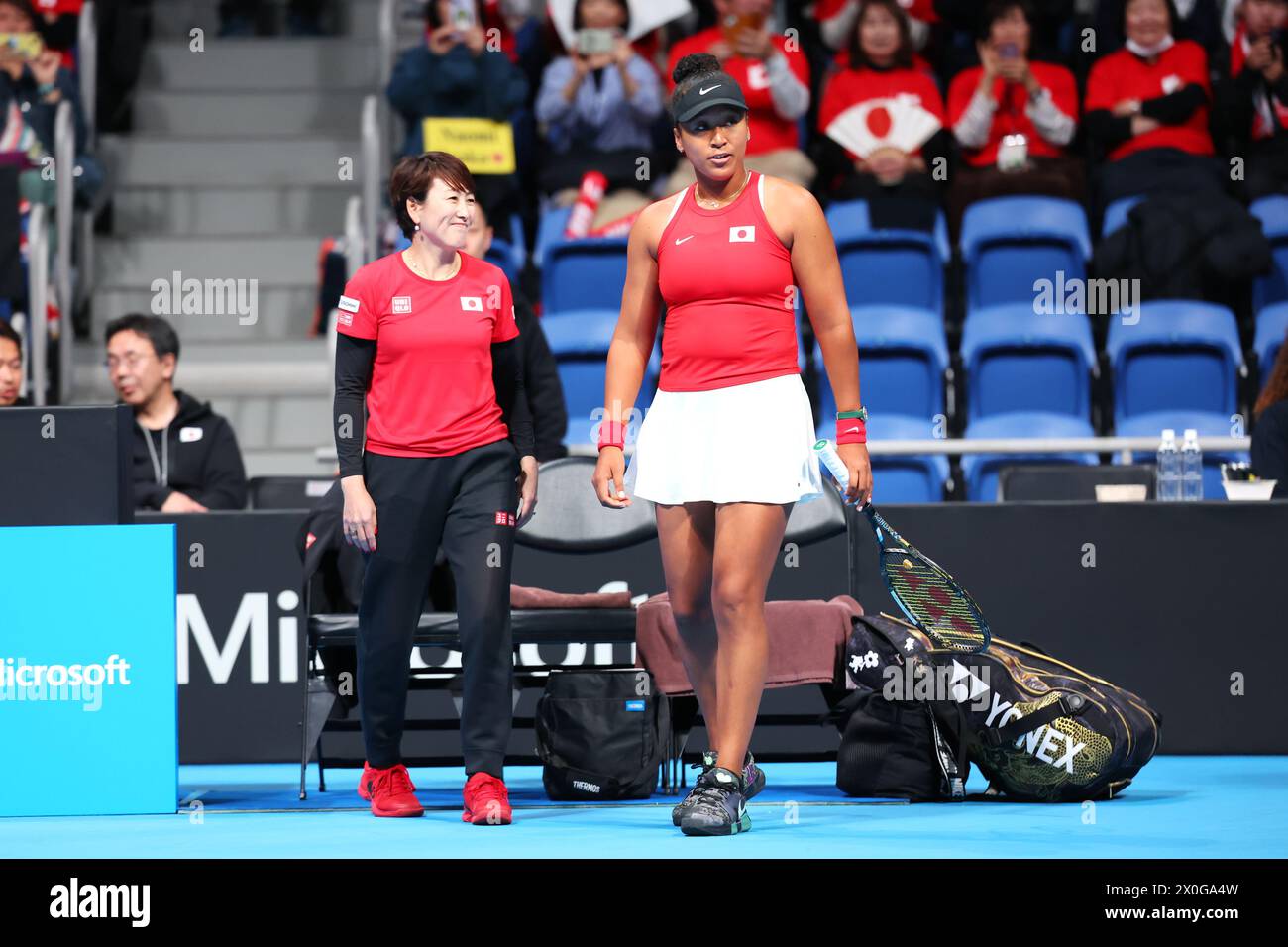 Ariake Coliseum, Tokyo, Japan. 12th Apr, 2024. (L-R) Ai Sugiyama, Naomi ...