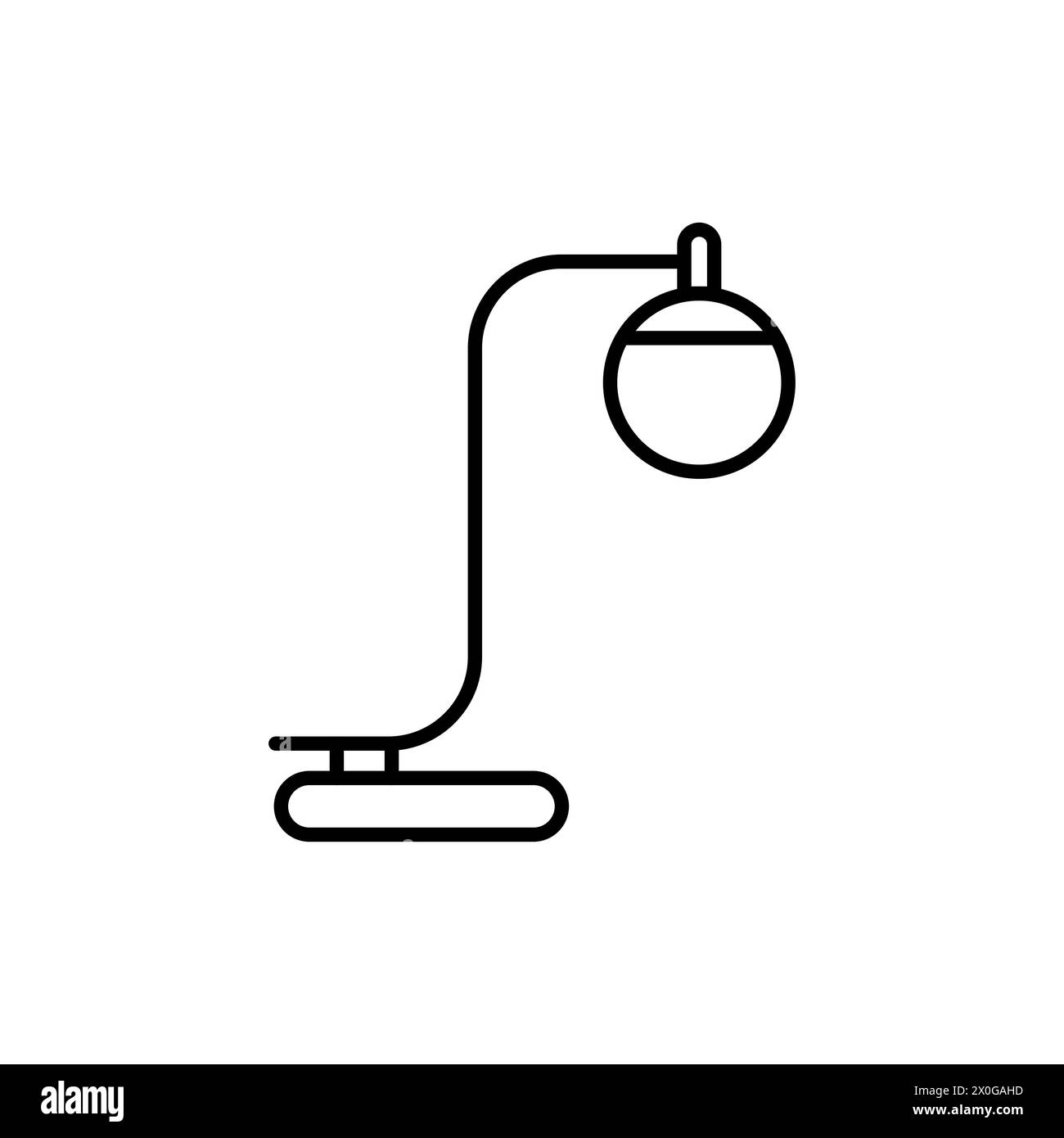 Light bulb logo vector. A simple outline of a table lamp. Electric lamp ...
