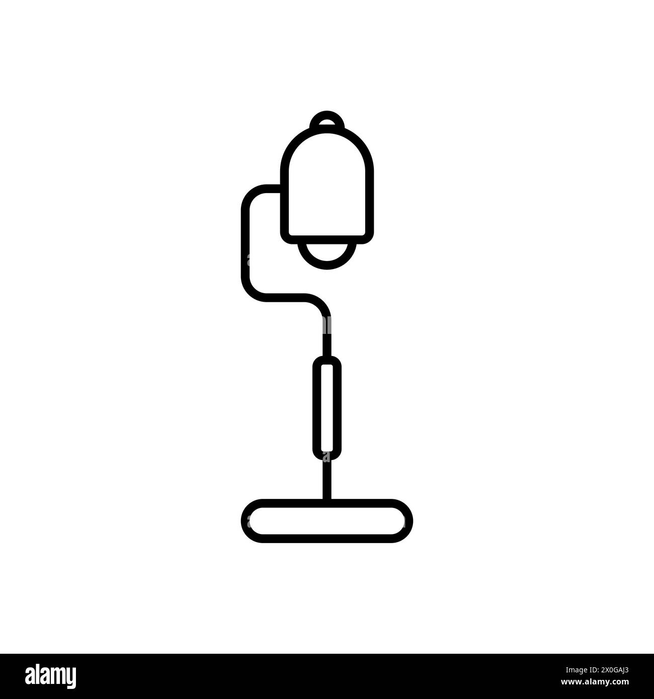 Light bulb logo vector. A simple outline of a table lamp. Electric lamp ...