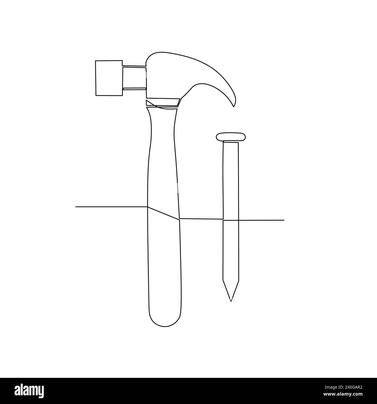 Hammer screw driver maintenance Stock Vector Images - Alamy