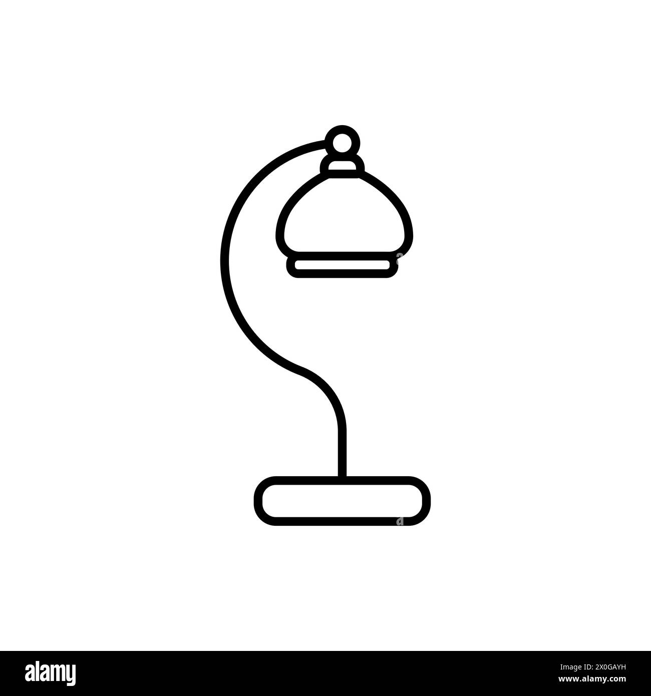 Light bulb logo vector. A simple outline of a table lamp. Electric lamp ...