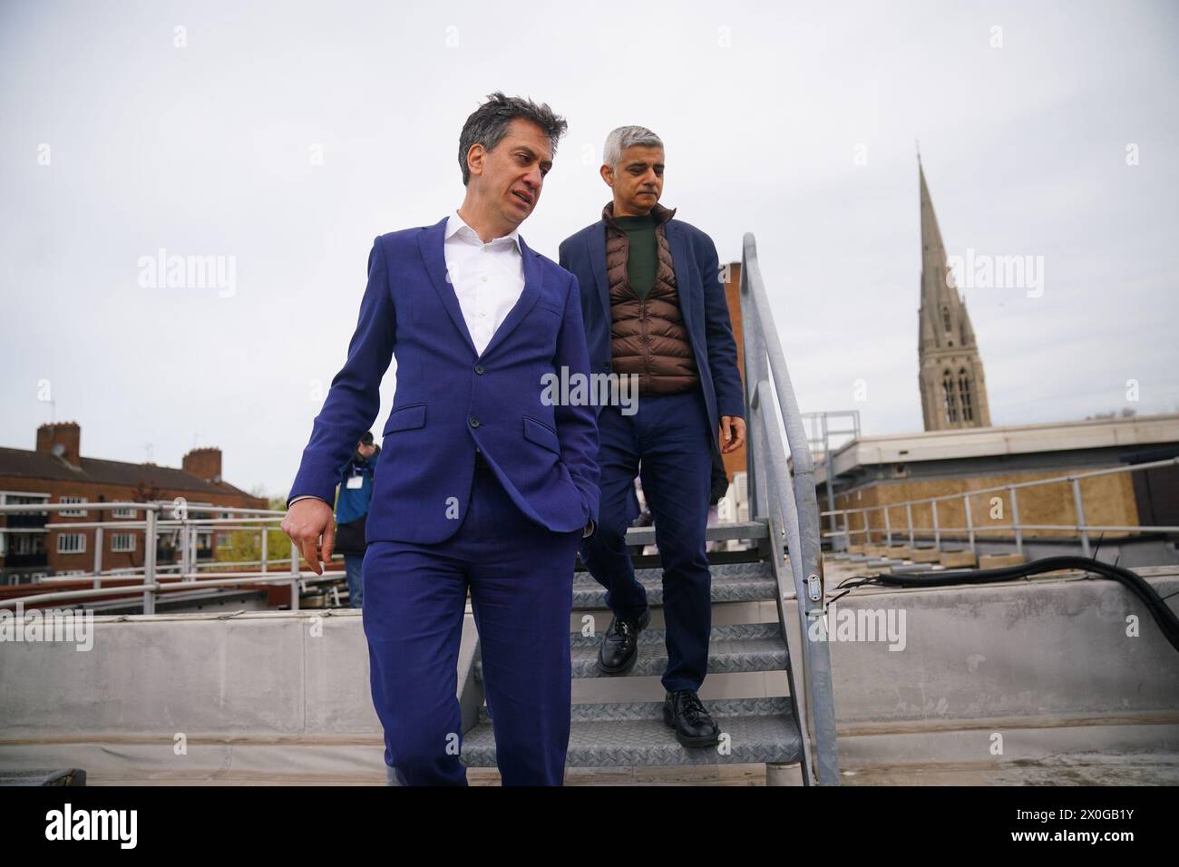 Mayor of London Sadiq Khan (right) and shadow energy secretary Ed ...