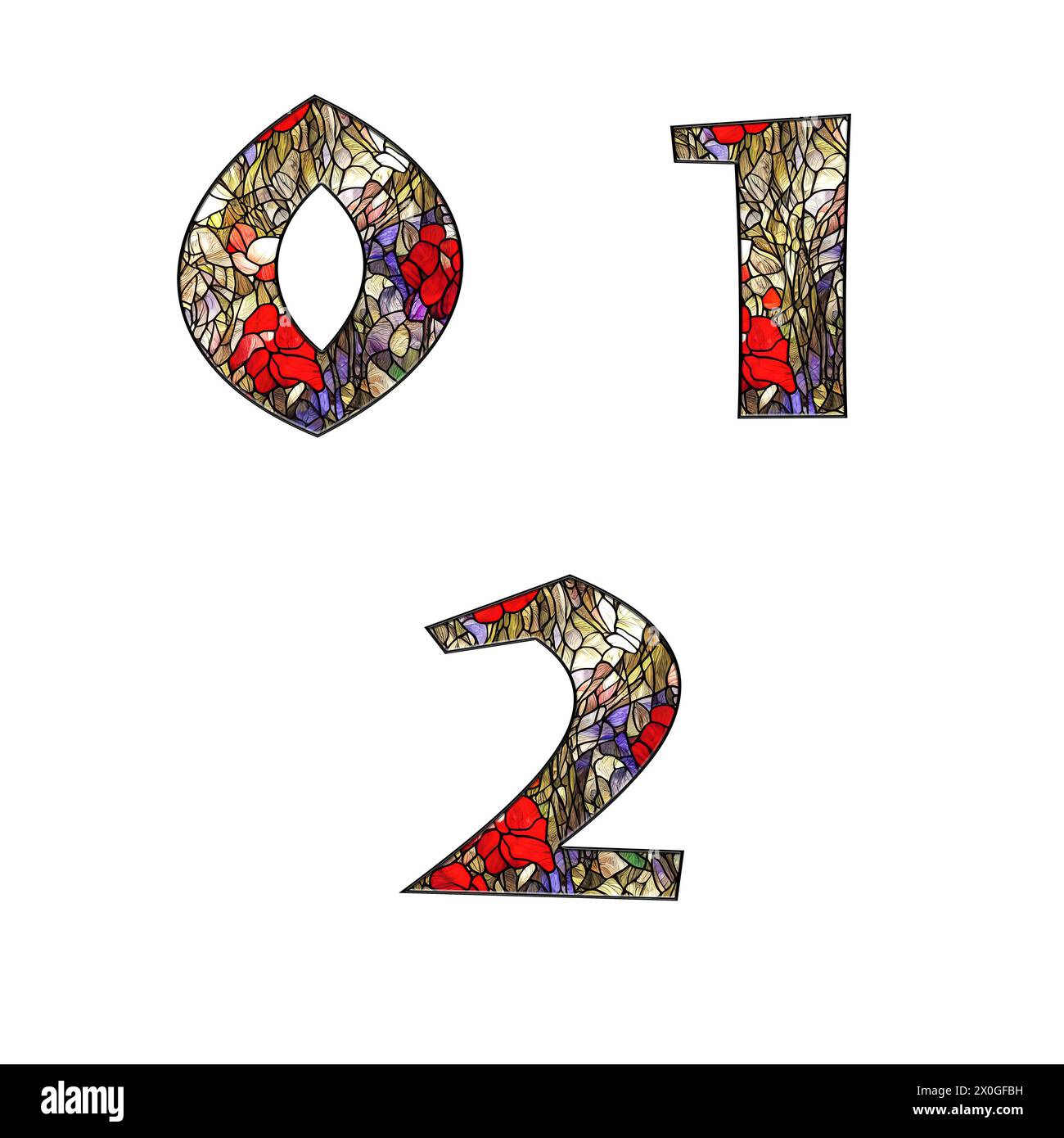 Stained glass lettering Cut Out Stock Images & Pictures - Alamy