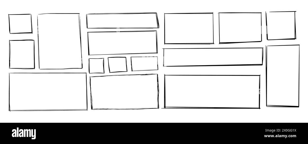 Rectangle frame cadre, edge grunge border, text box textured isolated ...