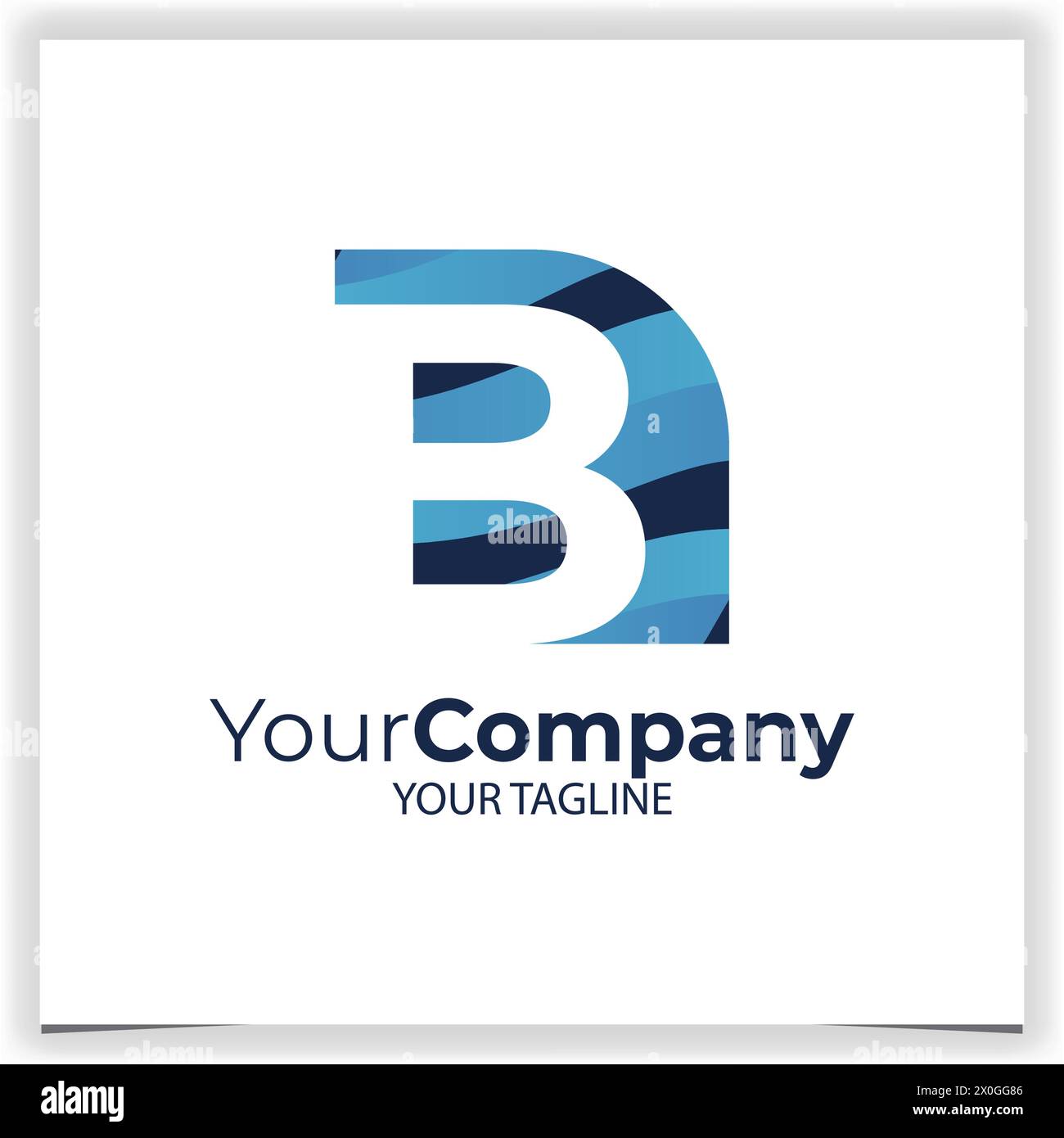 Vector blue logo of letter b design template Stock Vector Image & Art ...
