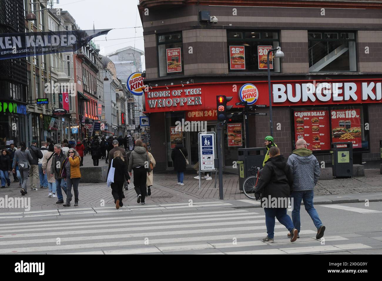 Copenhagen, Denmark /12 april 2024/. Fast food american food chain ...