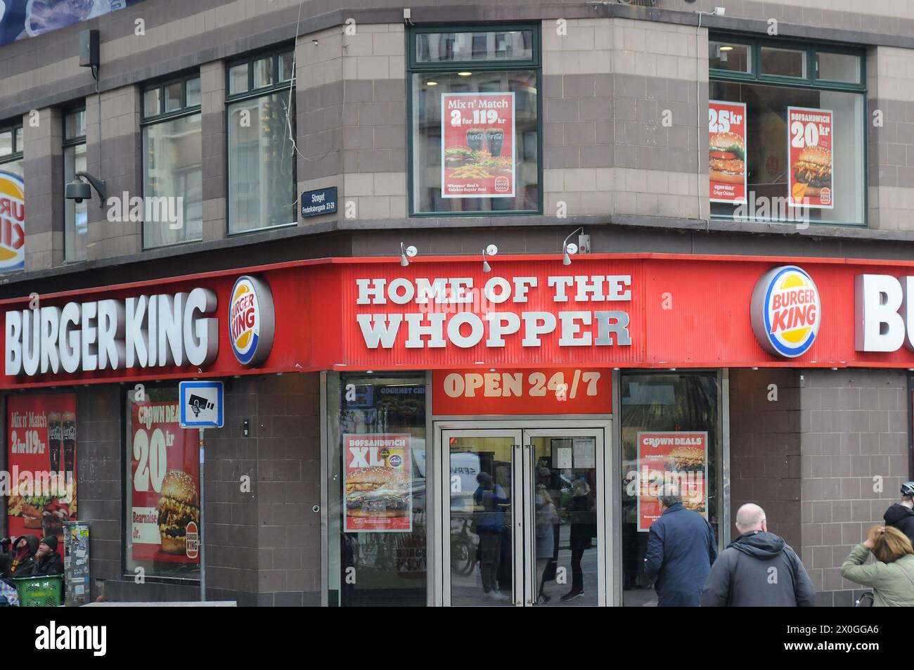 Copenhagen, Denmark /12 april 2024/. Fast food american food chain ...