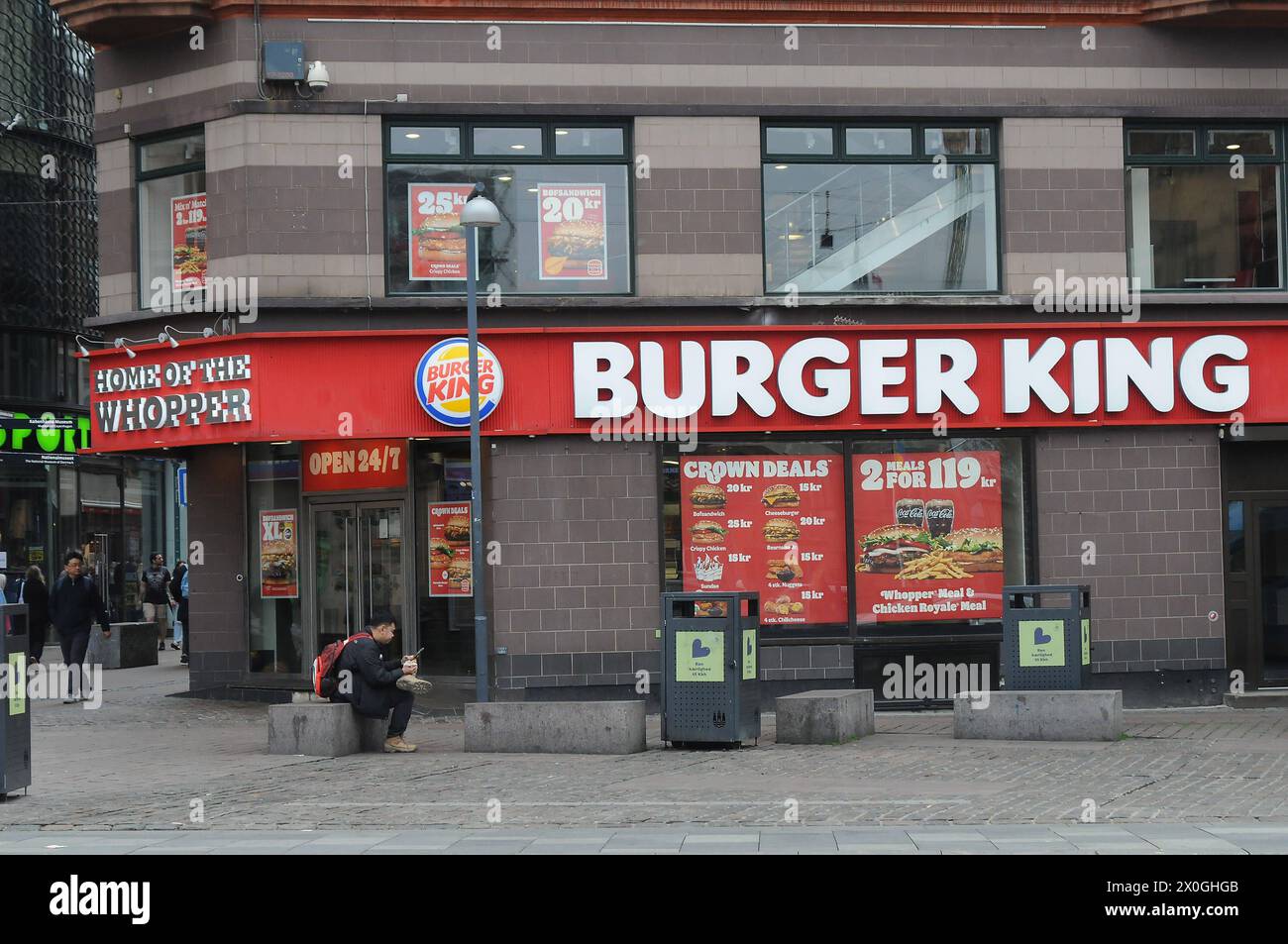 Copenhagen, Denmark /12 april 2024/. Fast food american food chain ...