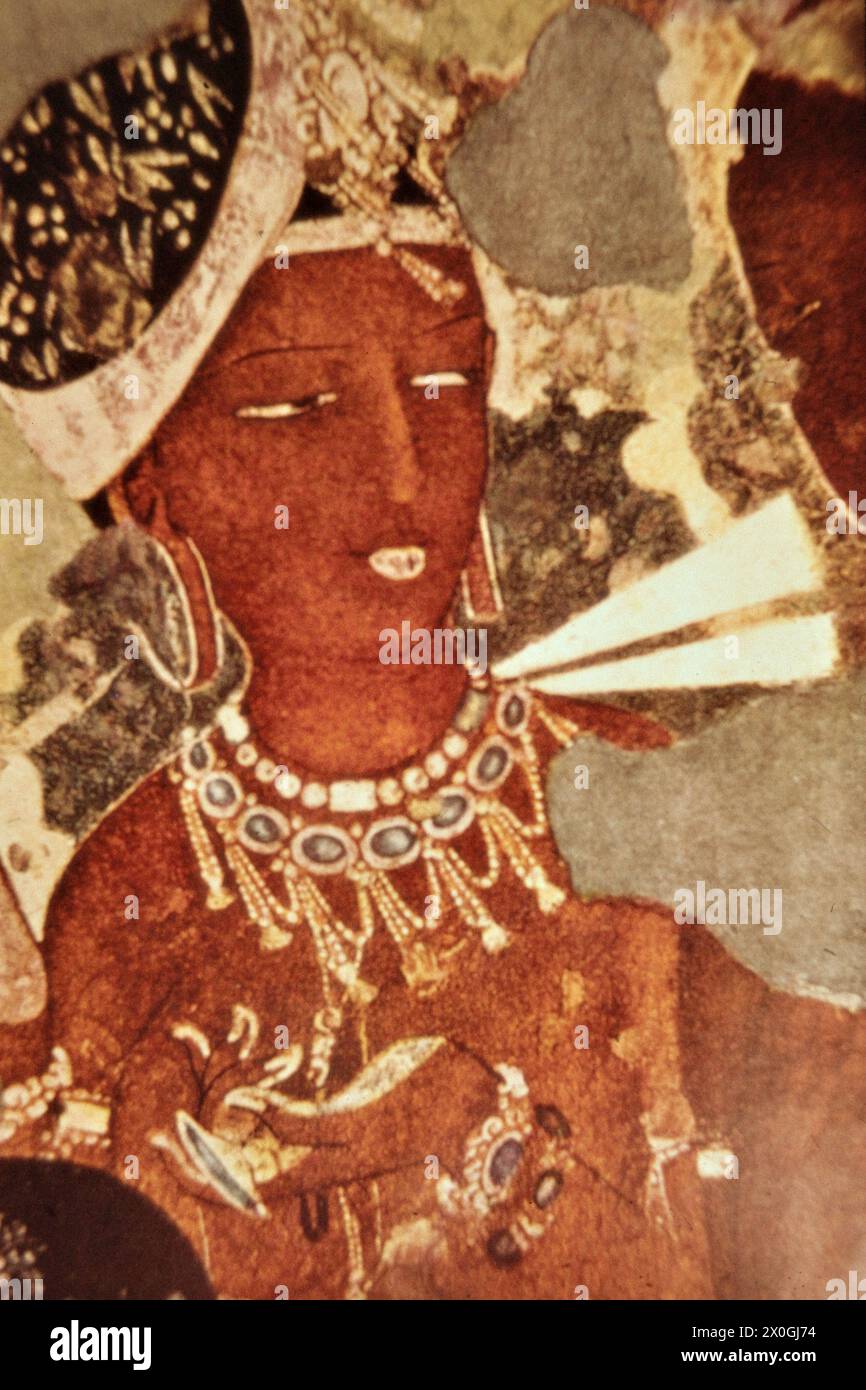 "A painting with the ""Floating Goddess"" Azpasa (floating goddess) in ...