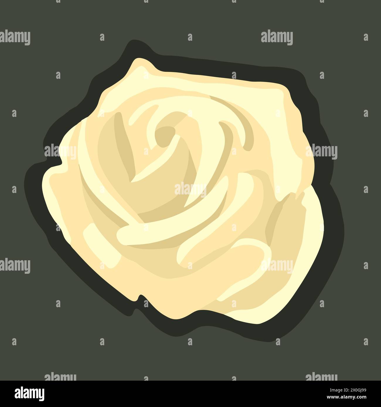 Vector isolated illustration of a yellow rose Stock Vector Image & Art ...