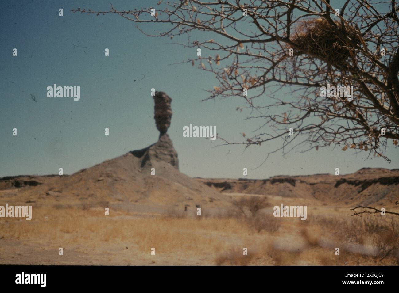 "The Mukorob (also known as ""Finger of God"") sandstone formation in ...