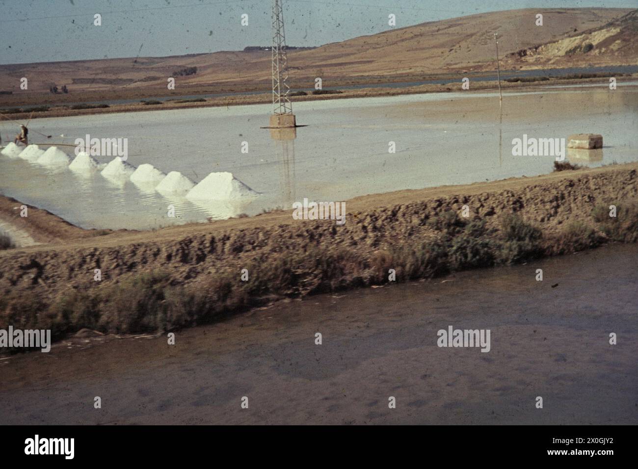 A salt works for salt extraction between Lixus and Larache in Morocco ...