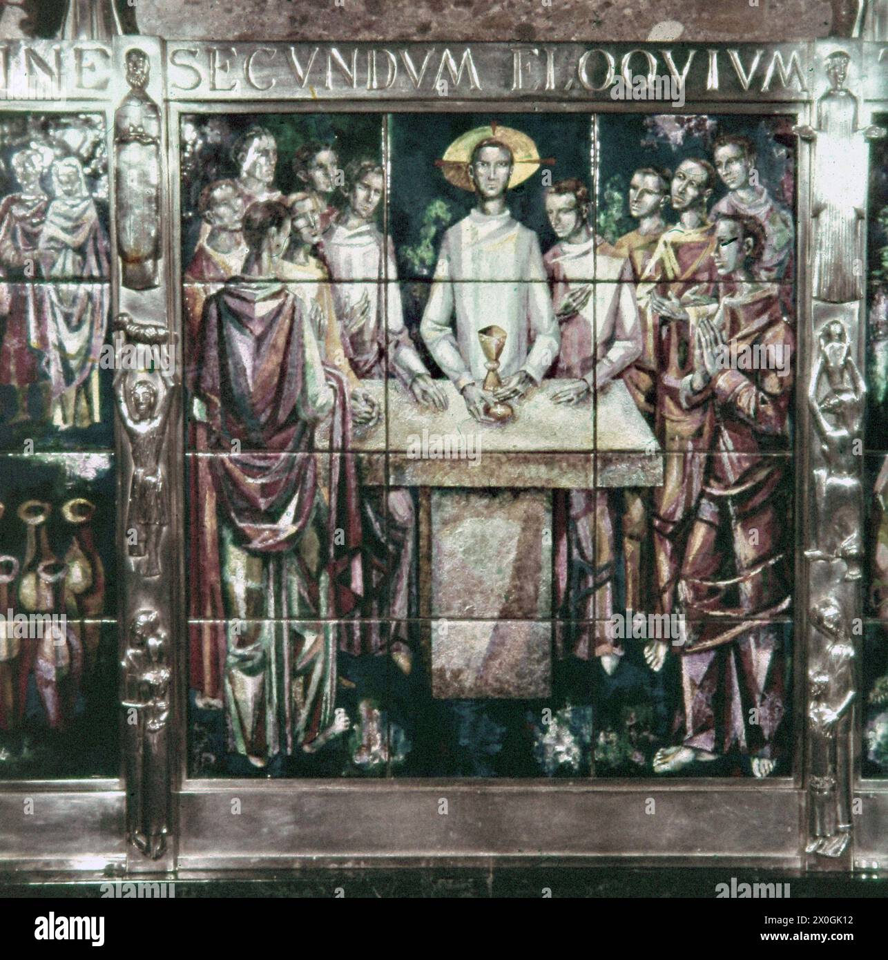 The painting on the Antipendio del Altar Mayor-Detalle altar in the ...