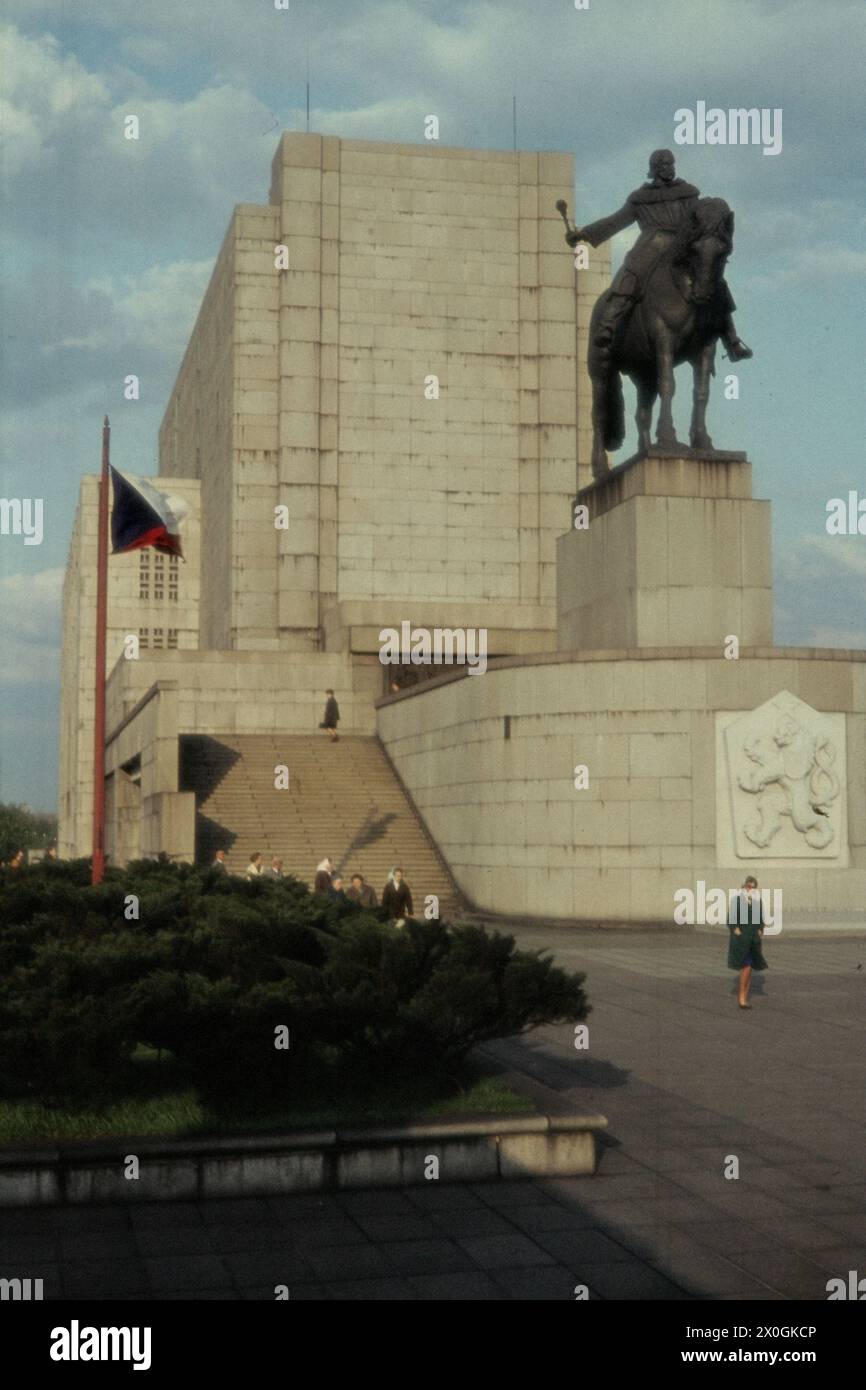 National memorial on the hill Vitkov (1932-1952), Hussite leader Zizka ...