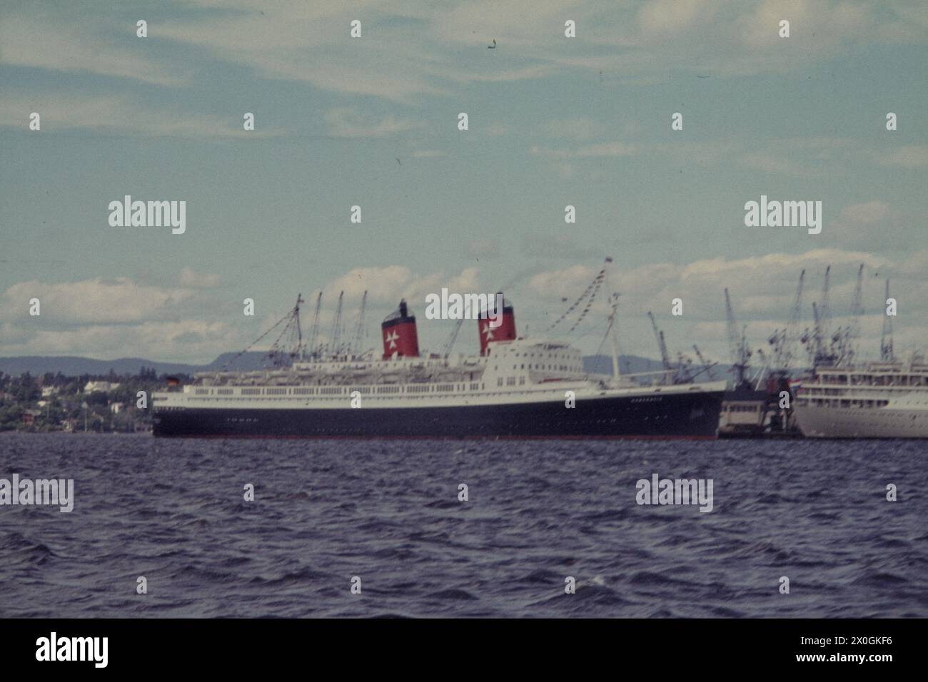 The ship Hanseatic in the port of Oslo. [automated translation] Stock ...