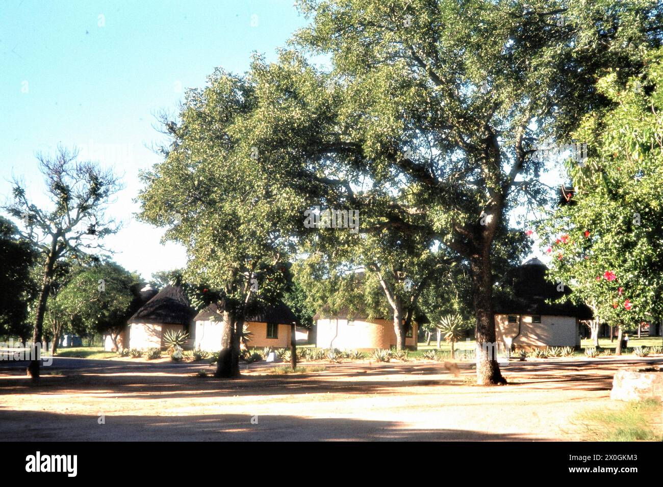 Cabins at Pretorius Camp in Kruger National Park in northeastern South ...