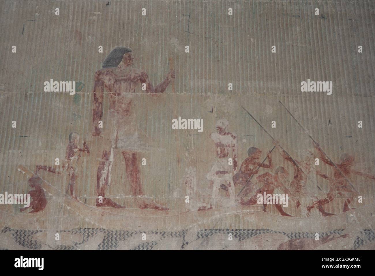 A painting in the tomb Mastaba of Ti in Sakkara North shows Ti on his ...