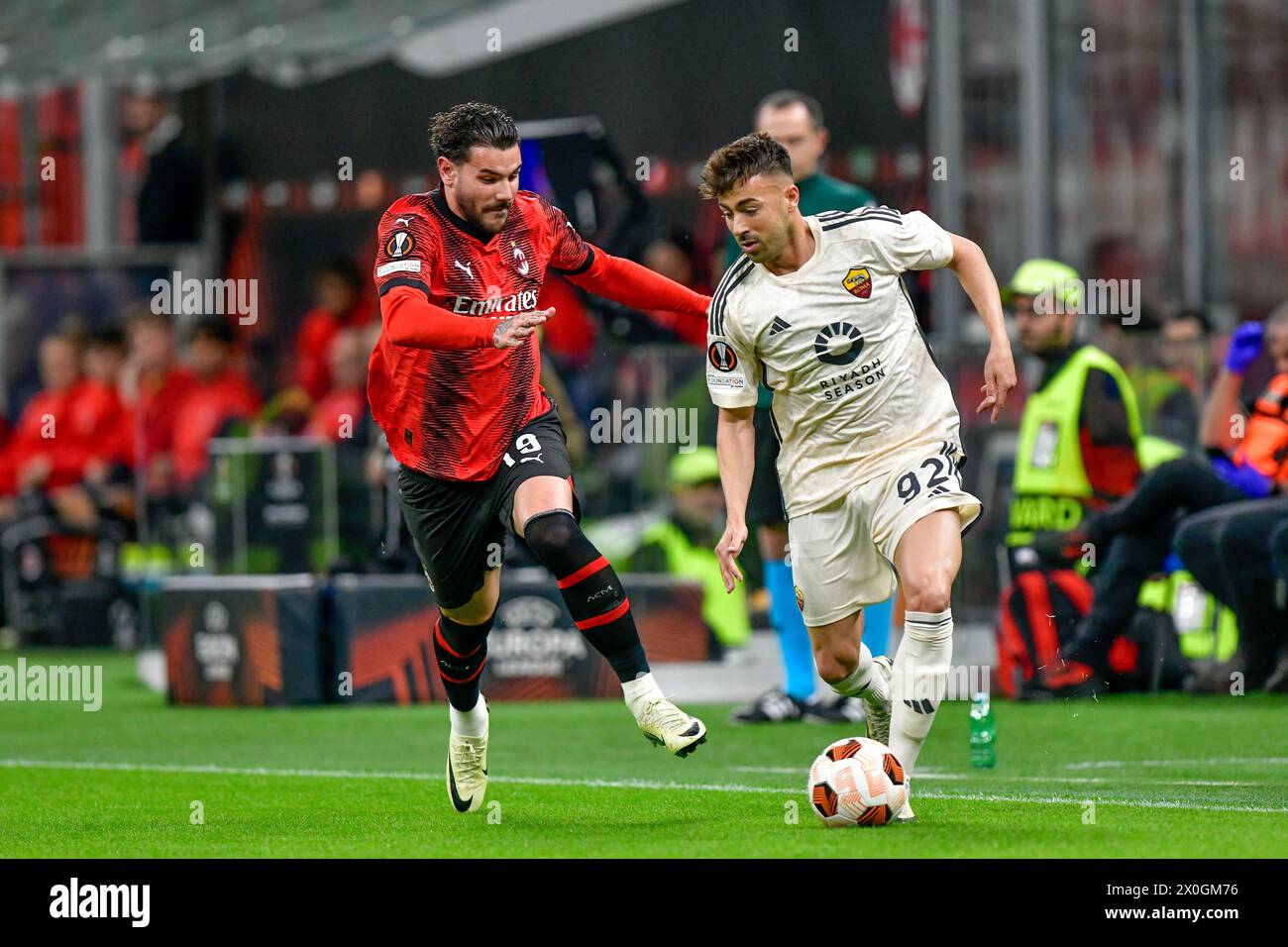Milano, Italy. 11th Apr, 2024. Stephan El Shaarawy (92) of Roma and ...