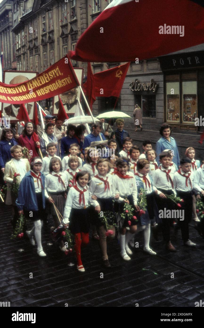 Children at the May 1 parade, Prague, Czech Republic [automated ...