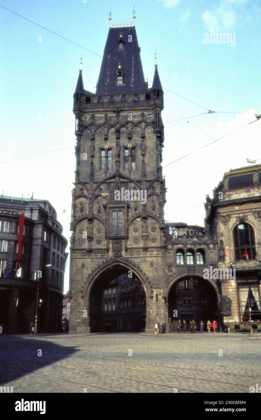 Powder Tower, Prague, Czech Republic [automated translation] Stock ...