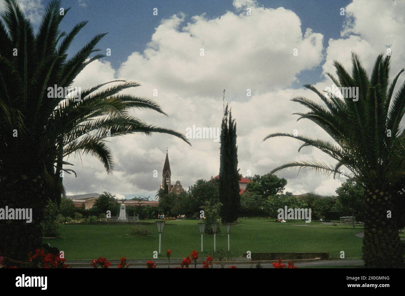 View of the former zoo and today the Verwoerd Memorial Park in Windhoek ...